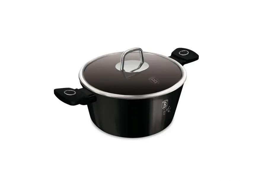 BERLINGER HAUS Šerpa sa poklopcem 24cm Black Vantage Collection BH-8225S
