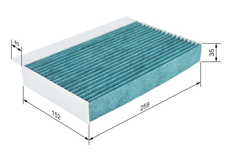 Filter, vazduh unutrašnjeg prostora BOSCH 0 986 628 534