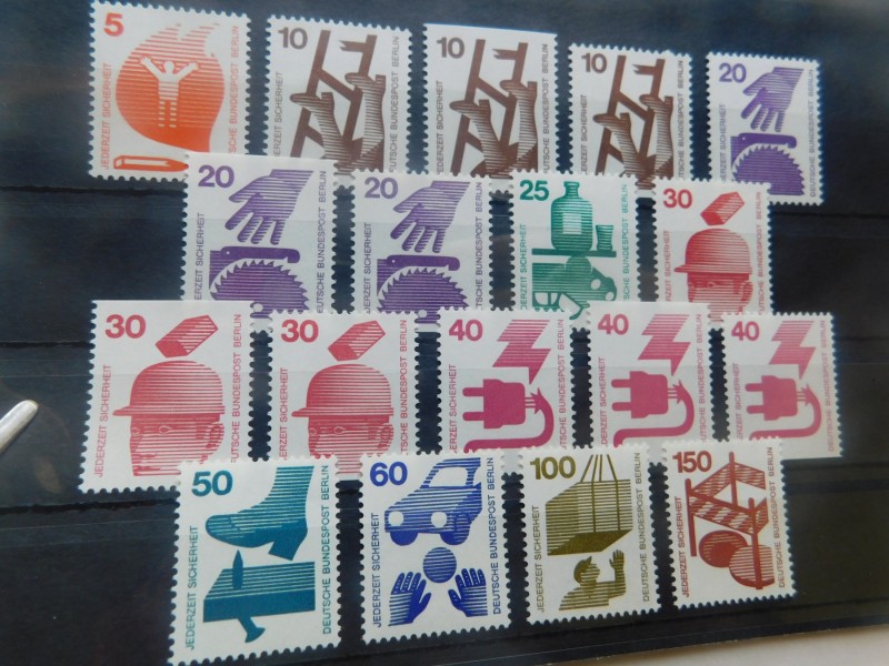BERLIN WEST 1971 KOMPLET ČISTA SERIJA