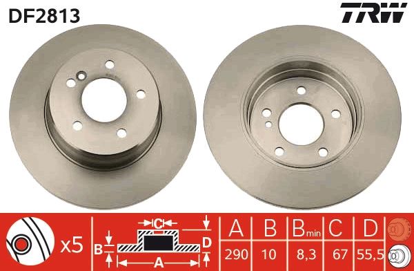 Kočioni disk TRW DF2813