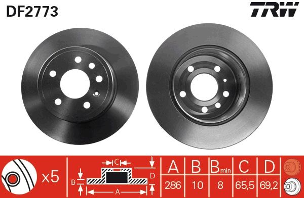 Kočioni disk TRW DF2773