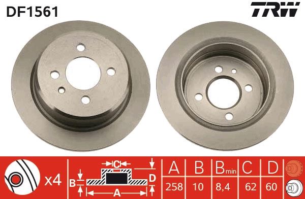 Kočioni disk TRW DF1561