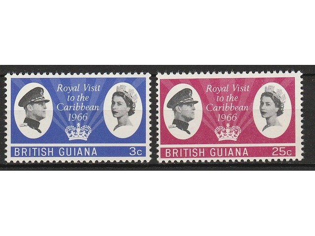 British Guiana-1966-Royal Visit to the Caribbean - MNH