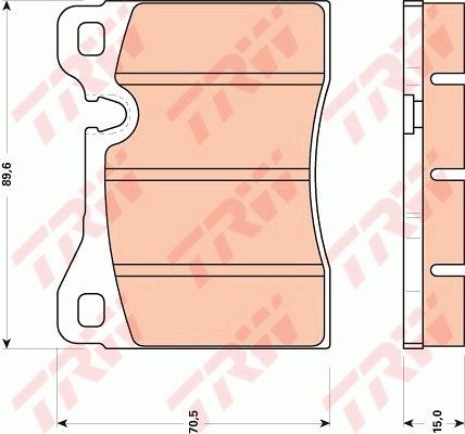 Komplet pločica, disk-kočnica TRW GDB270