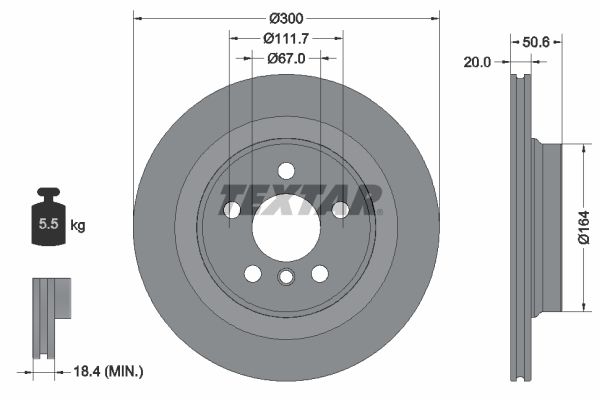 Kočioni disk TEXTAR 92274503