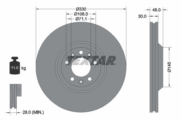 Kočioni disk TEXTAR 92129503