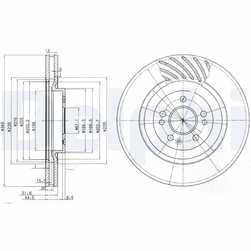 Kočioni disk DELPHI BG9759