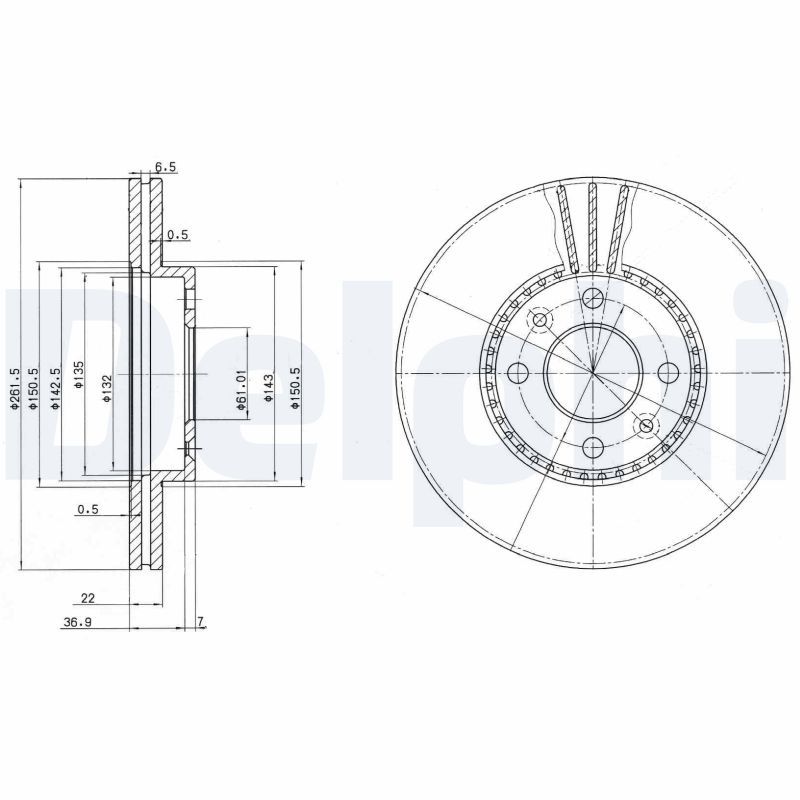 Kočioni disk DELPHI BG2693