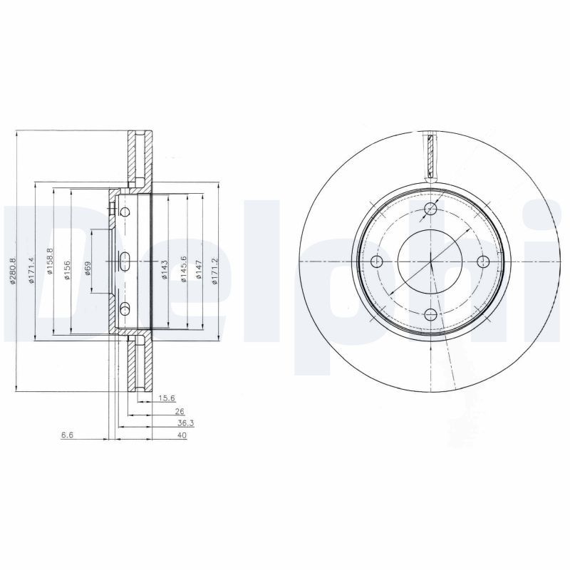 Kočioni disk DELPHI BG4127