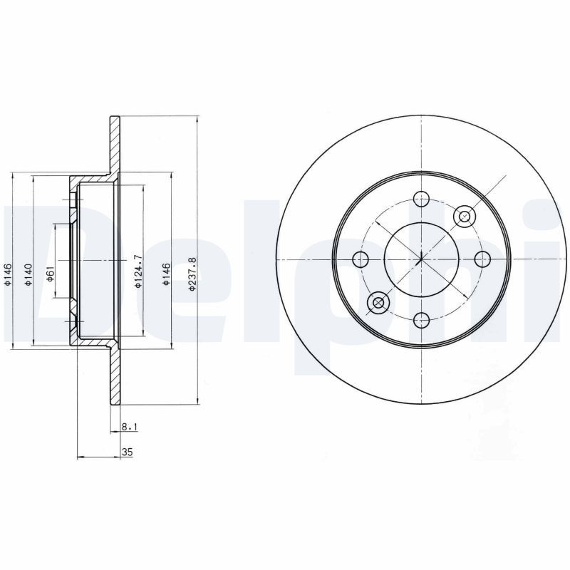 Kočioni disk DELPHI BG2258