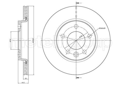 Kočioni disk METELLI 23-0728