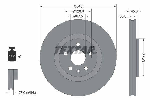 Kočioni disk TEXTAR 92314505