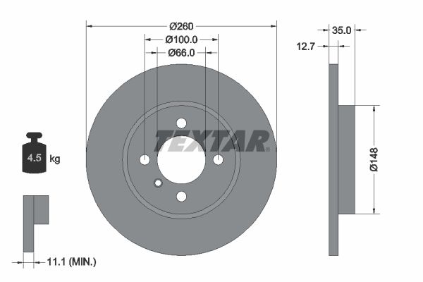 Kočioni disk TEXTAR 92026400