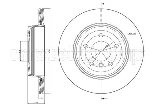 Kočioni disk METELLI 23-0815C