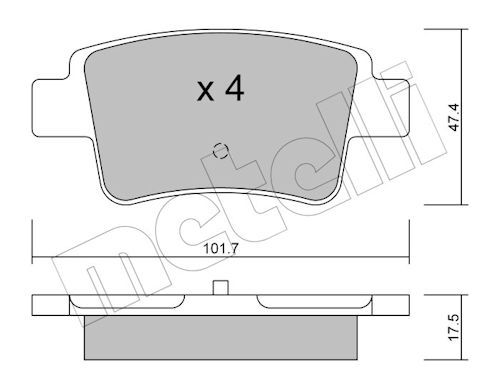 Komplet pločica, disk-kočnica METELLI 22-0705-0