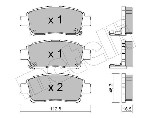 Komplet pločica, disk-kočnica METELLI 22-0292-0