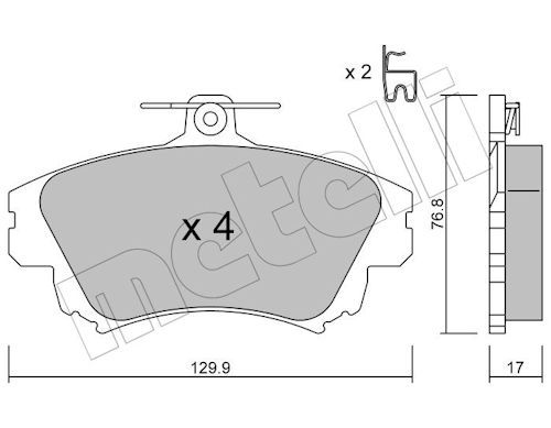 Komplet pločica, disk-kočnica METELLI 22-0286-0