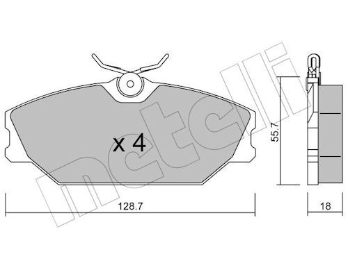 Komplet pločica, disk-kočnica METELLI 22-0142-2