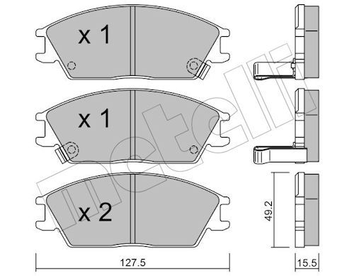Komplet pločica, disk-kočnica METELLI 22-0081-1