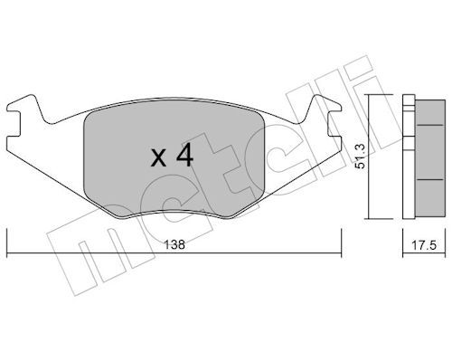 Komplet pločica, disk-kočnica METELLI 22-0047-0