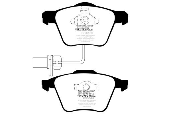 Komplet pločica, disk-kočnica EBC Brakes DP1495