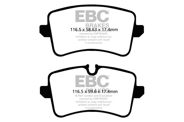 Komplet pločica, disk-kočnica EBC Brakes DP42082R