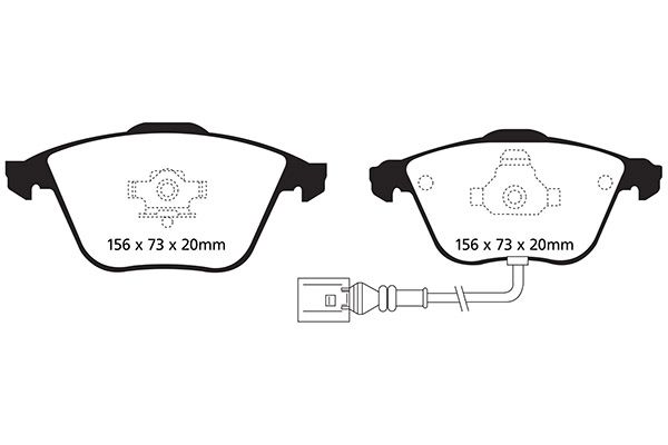 Komplet pločica, disk-kočnica EBC Brakes DP41594R