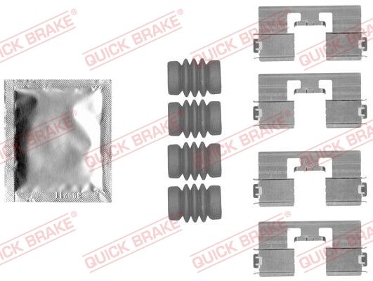 Komplet pribora, pločica disk kočnice QUICK BRAKE 109-1818