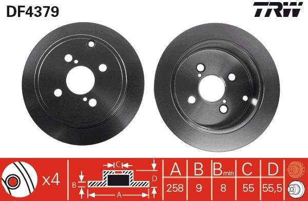 Kočioni disk TRW DF4379