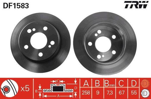 Kočioni disk TRW DF1583
