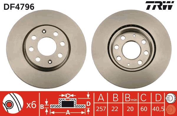 Kočioni disk TRW DF4796