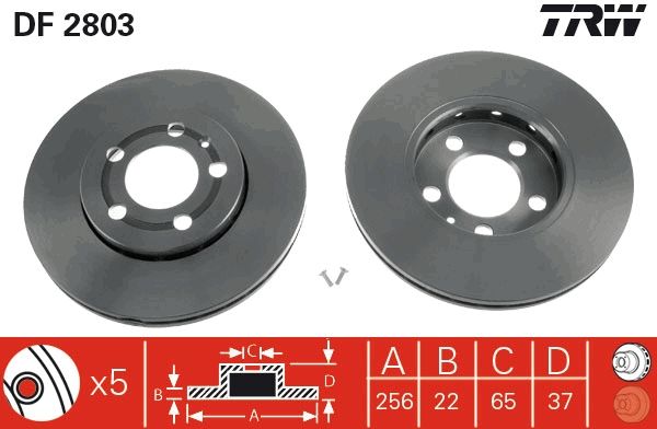 Kočioni disk TRW DF2803