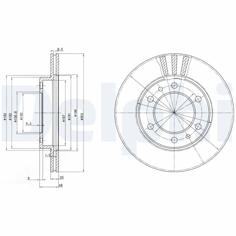Kočioni disk DELPHI BG2591