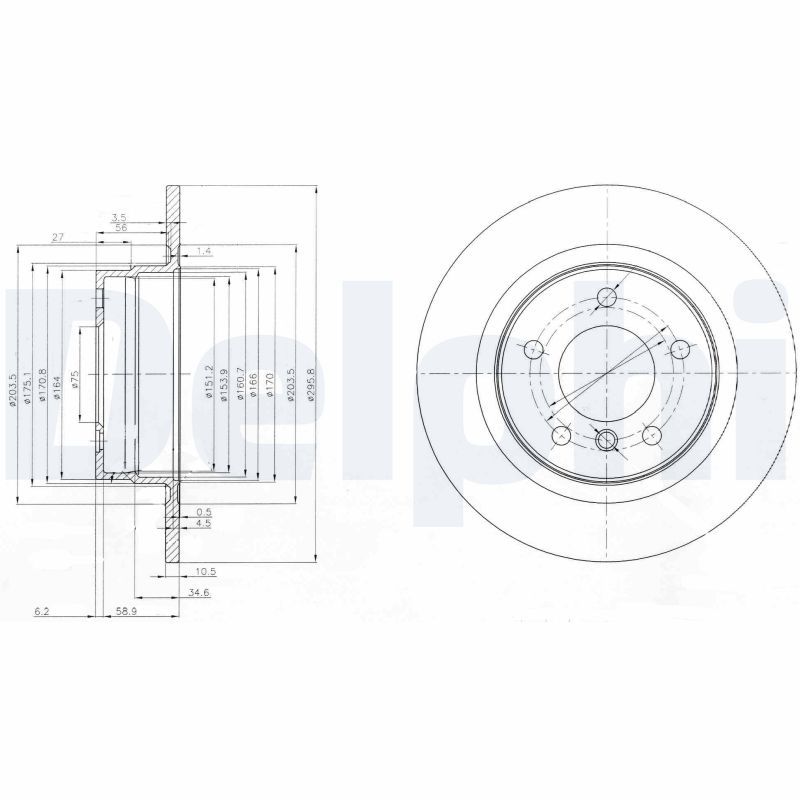 Kočioni disk DELPHI BG3960