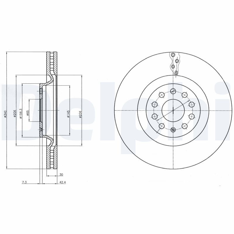 Kočioni disk DELPHI BG9109C