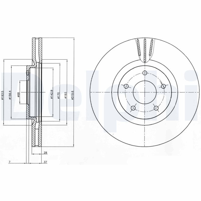 Kočioni disk DELPHI BG4231C