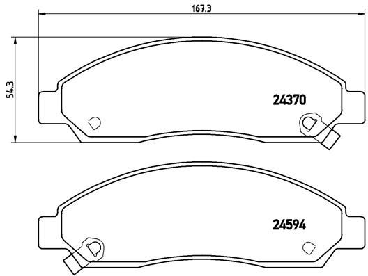 Komplet pločica, disk-kočnica BREMBO P 34 005