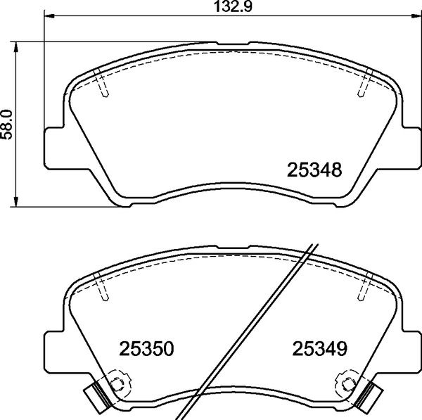 Komplet pločica, disk-kočnica BREMBO P 30 122