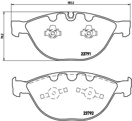 Komplet pločica, disk-kočnica BREMBO P 06 047