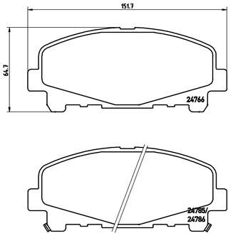 Komplet pločica, disk-kočnica BREMBO P 28 043X