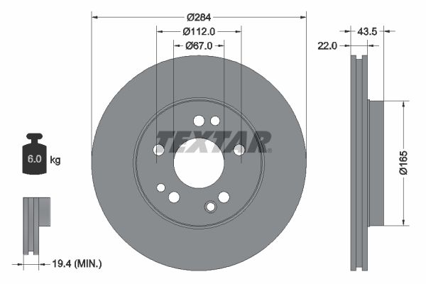 Kočioni disk TEXTAR 92031900