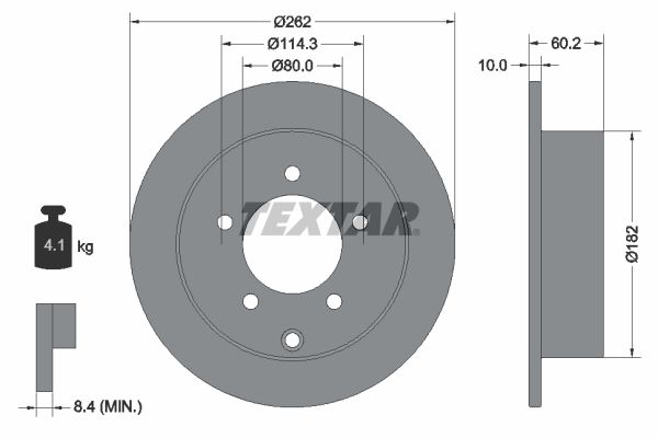 Kočioni disk TEXTAR 92227403