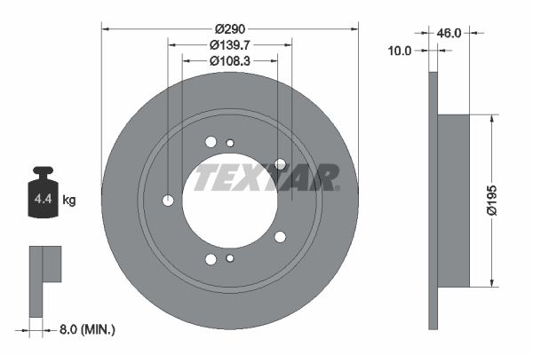 Kočioni disk TEXTAR 92237300