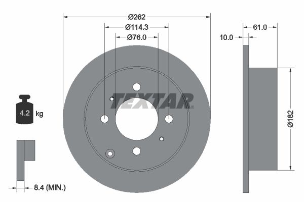 Kočioni disk TEXTAR 92130900