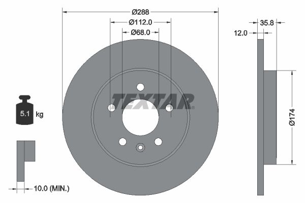 Kočioni disk TEXTAR 92137003