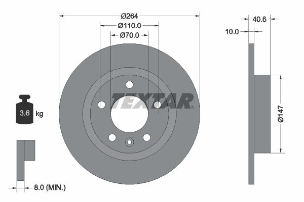 Kočioni disk TEXTAR 92186403