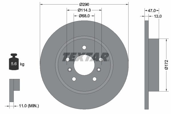 Kočioni disk TEXTAR 92274003