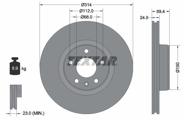 Kočioni disk TEXTAR 92132205