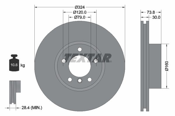 Kočioni disk TEXTAR 92107105