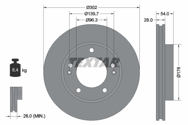 Kočioni disk TEXTAR 92147303